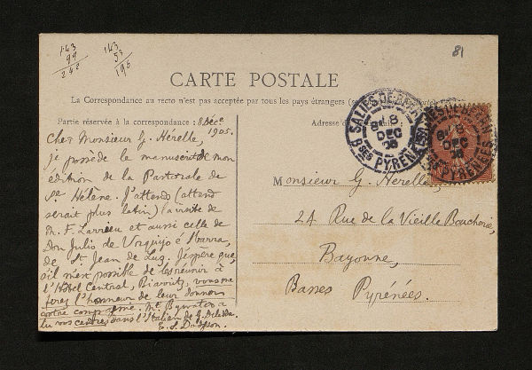 Les cartes postales d’Edward S. Dodgson à Georges Hérelle - Bilketa