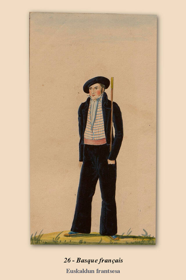 Costumes basques à l’aquarelle, 1828 - Bilketa