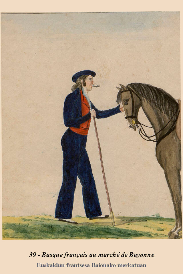 Costumes basques à l’aquarelle, 1828 - Bilketa